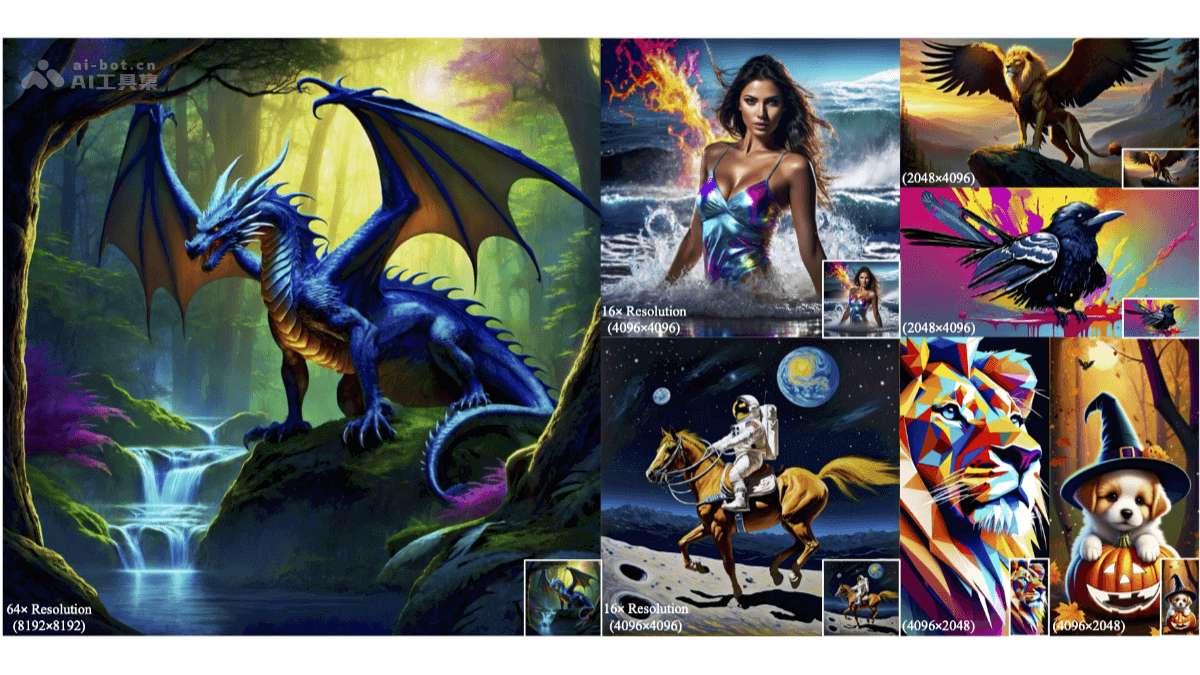 FreeScale-无需微调的推理框架，提升扩散模型生成能力首次实现8K分辨率图像-智汇AI